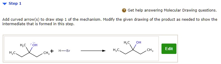 get help answering molecular drawing questions add curved arrows to draw step of the mechanism ...