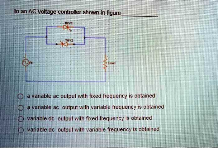 SOLVED: In an AC voltage controller shown in the figure, a variable AC output with fixed ...
