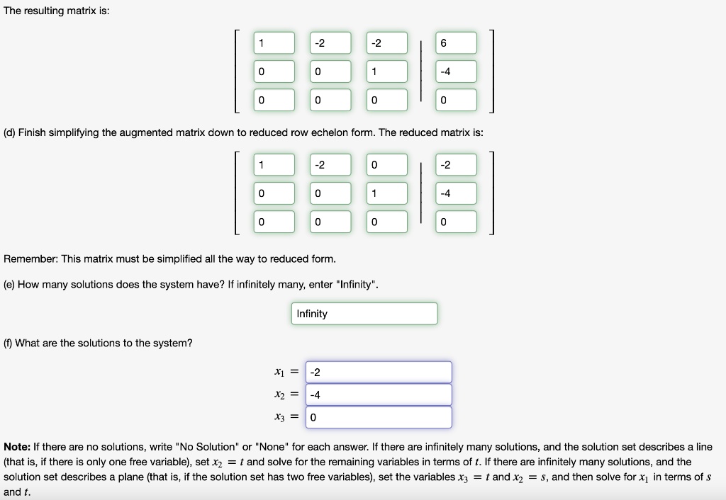 SOLVED: The resulting matrix is: 3HL (d) Finish simplifying the ...