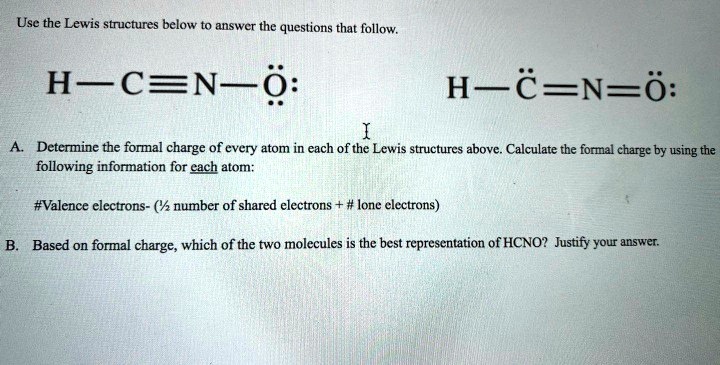 usc the lewis structures below to answer the questions that follow hcnq ...