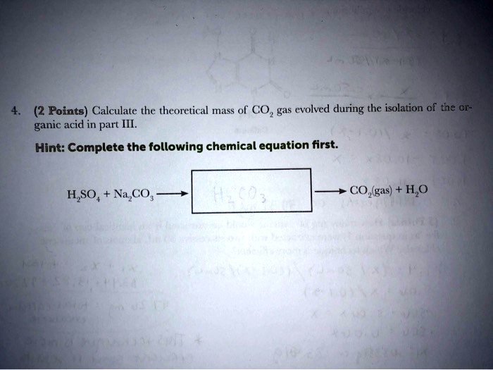 SOLVED:2 Points) Calculate the theoretical mass of CO gas evolved ...