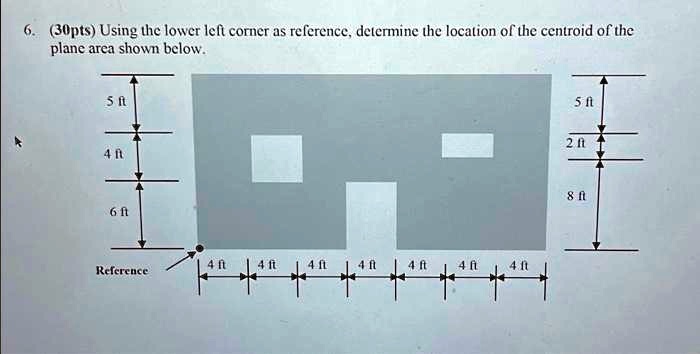 SOLVED: Texts: Using the lower left corner as reference, determine the ...