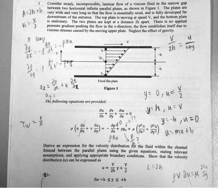 1 Consider Steady Incompressible Laminar Flow Of A Viscous Fluid In The