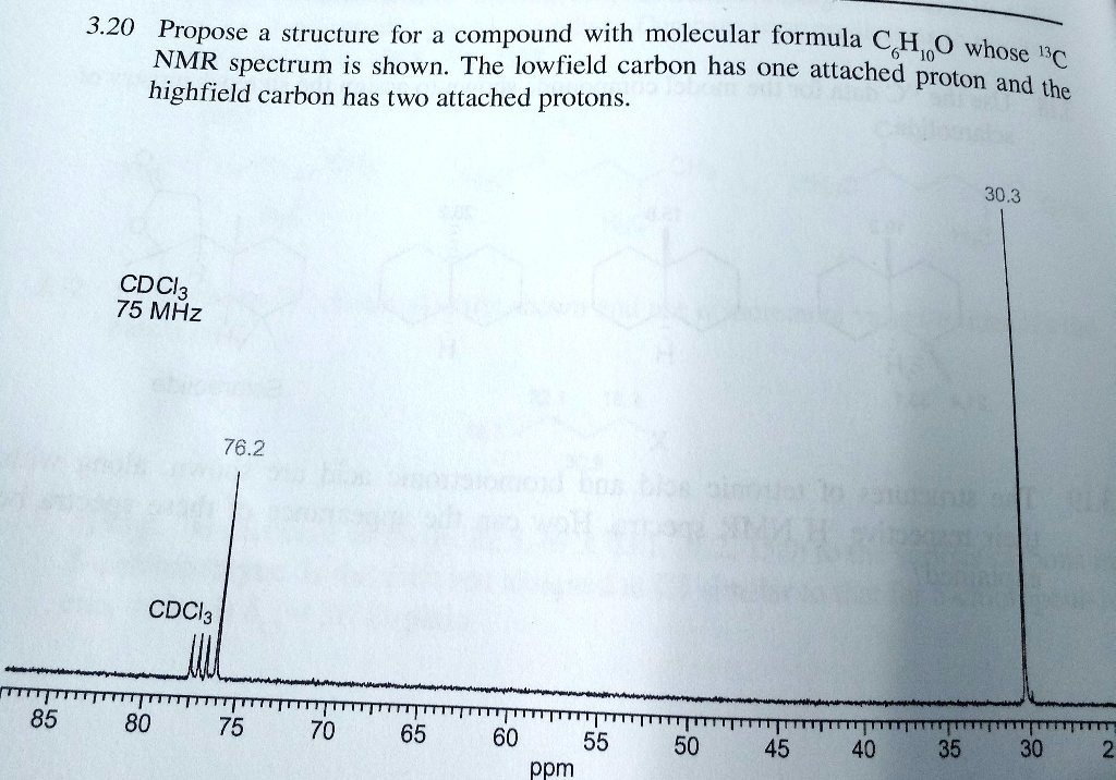 SOLVED: 3.20 Propose structure for a compound with molecular formula CH ...