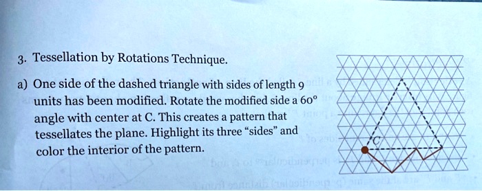 3 tessellation by rotations technique one side of the dashed triangle ...