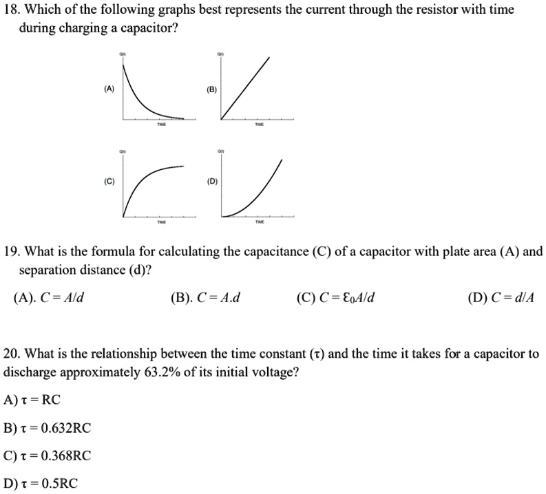 18. Which of the following graphs best represents the current through ...