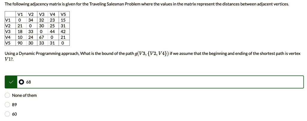 SOLVED: Please explain the following question, step by step. The following adjacency matrix is ...