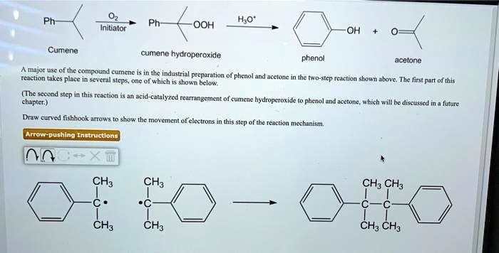 ho ph ooh initialor oh cumene lumeno hydroperoxide phenoi acalone ...