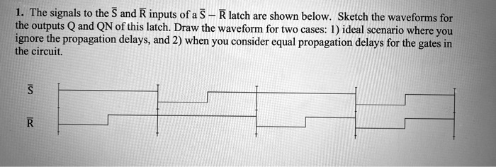 Video Solution The Signals To The S And R Inputs Of An Sr Latch Are Shown Below Sketch The