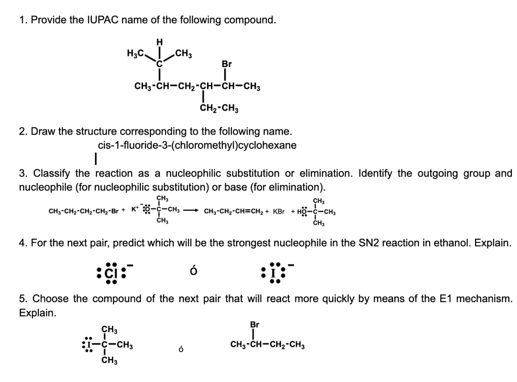 SOLVED: 1. Provide the IUPAC name of the following compound. Br CH3-CH-CH2-CH-CH-CH3 CH2-CH3 2 ...