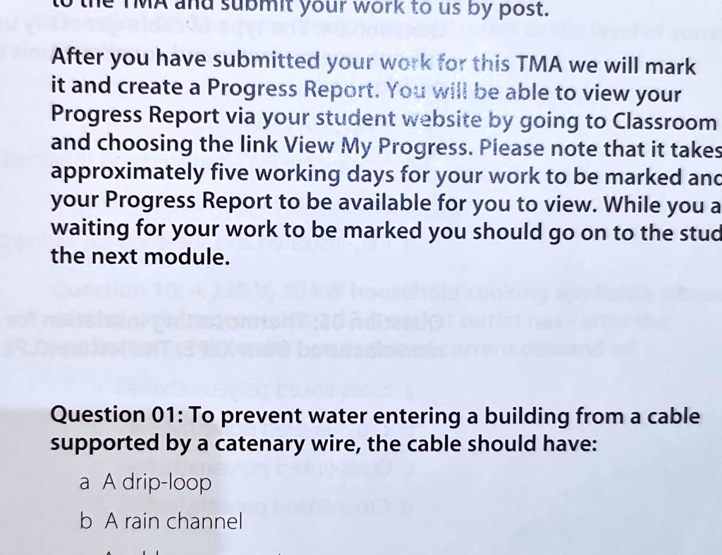 After you have submitted your work for this TMA we will mark it and ...