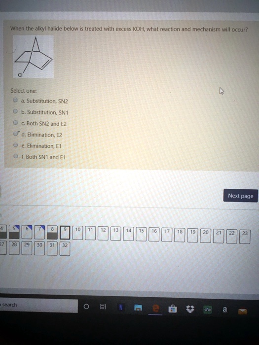 SOLVED: When the alkyl halide below treated with excess KOH; what ...