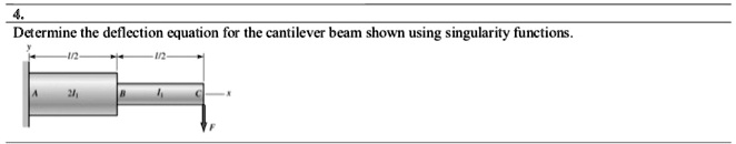 Solved 4 Determine The Deflection Equation For The Cantilever Beam Shown Using Singularity