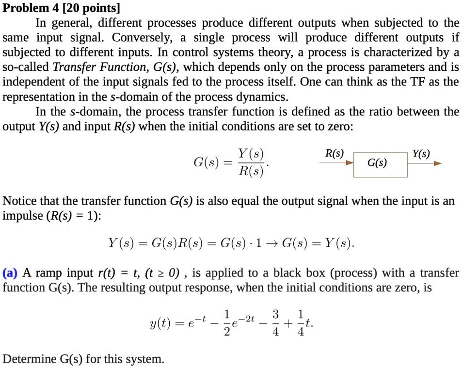 SOLVED: Just do a) Problem 4 [20 points] In general, different processes produce different ...