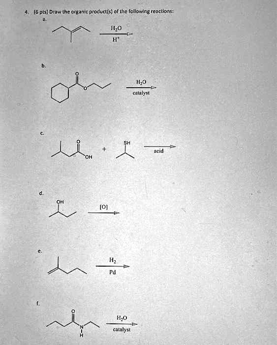 VIDEO solution: Draw the organic products of the following reactions: a ...