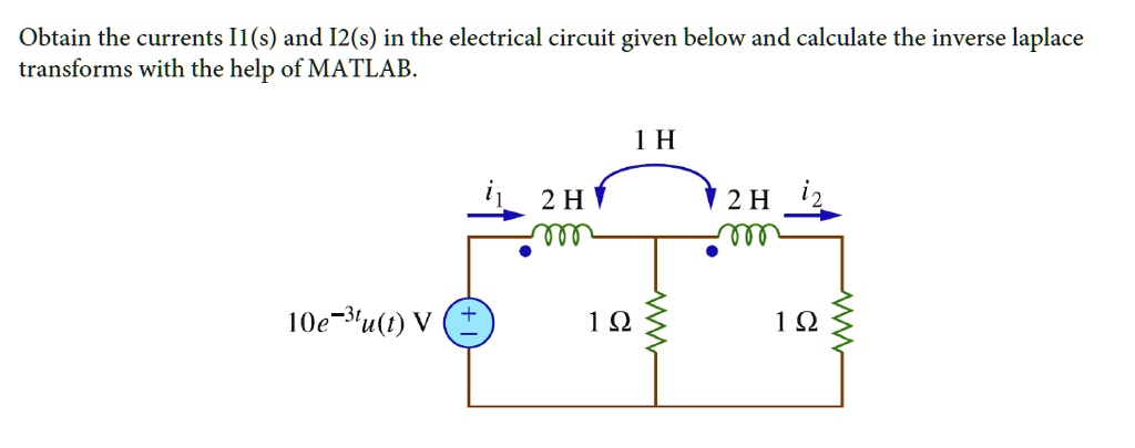 SOLVED: Text: Obtain the currents I1(s) and I2(s) in the electrical circuit given below and ...