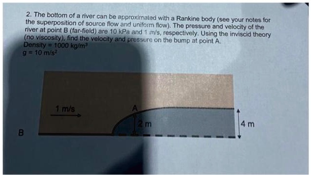 SOLVED: The bottom of a river can be approximated with a Rankine body ...