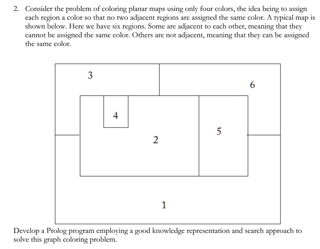 consider the problem of coloring planar maps using only four colors the idea being to assign ...
