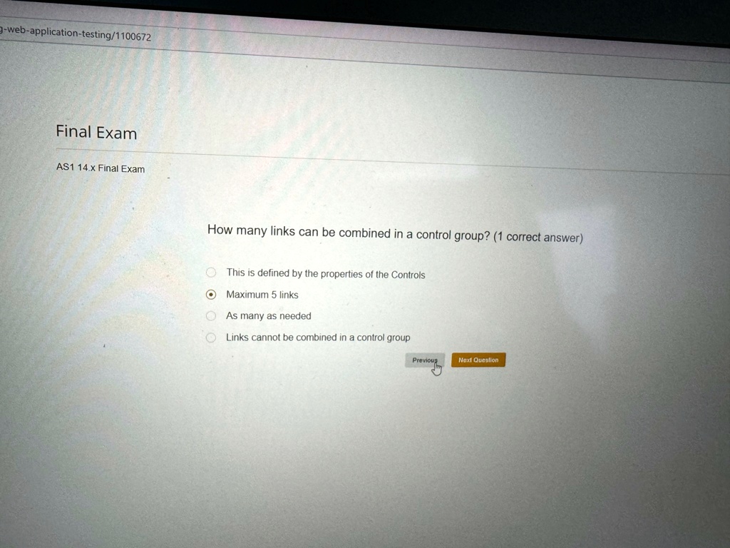 Final Exam AS1 14.x Final Exam How many links can be combined in a ...