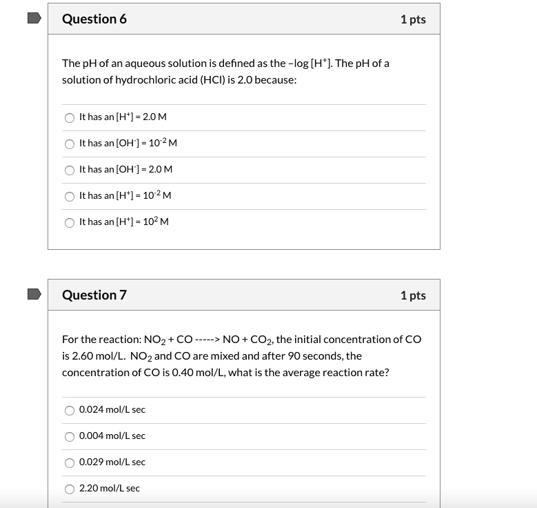 SOLVED:Question 6 1pts The pHofan aqueous solution is defined as the ... SOLVED:Question 6 1pts The pHofan aqueous solution is defined as the ...