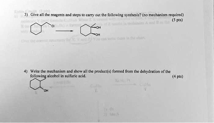 3) Give all the reagents and steps to carry out the following synthesis ...
