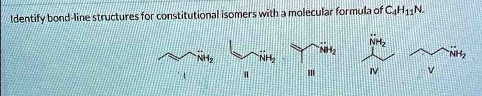 Identify bond-line structures for constitutional isomers with a ...