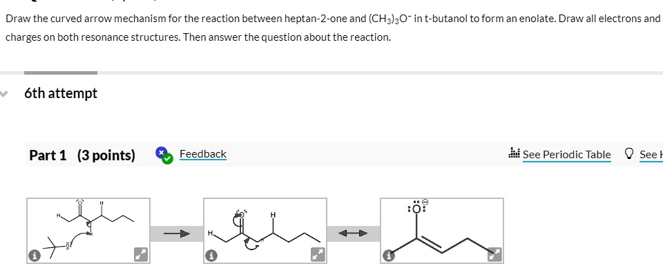 SOLVED: Draw the curved arrow mechanism for the reaction between heptan ...
