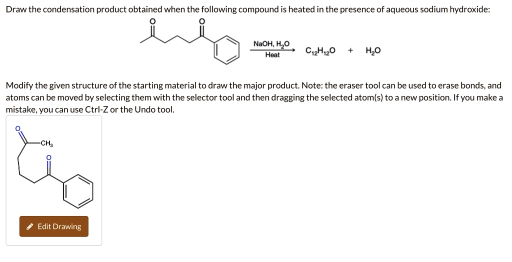 draw the condensation product obtained when the following compound is ...