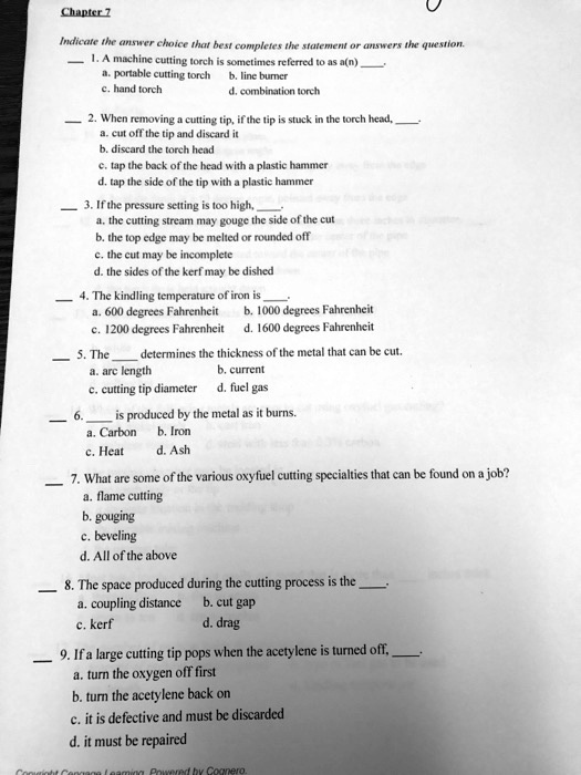 Chapter 7 Indicate the answer choice that best completes the statement ...