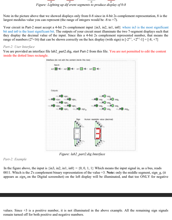 SOLVED: Figure: Lighting up dif erent segments to produce display of 0-8 Note in the picture ...