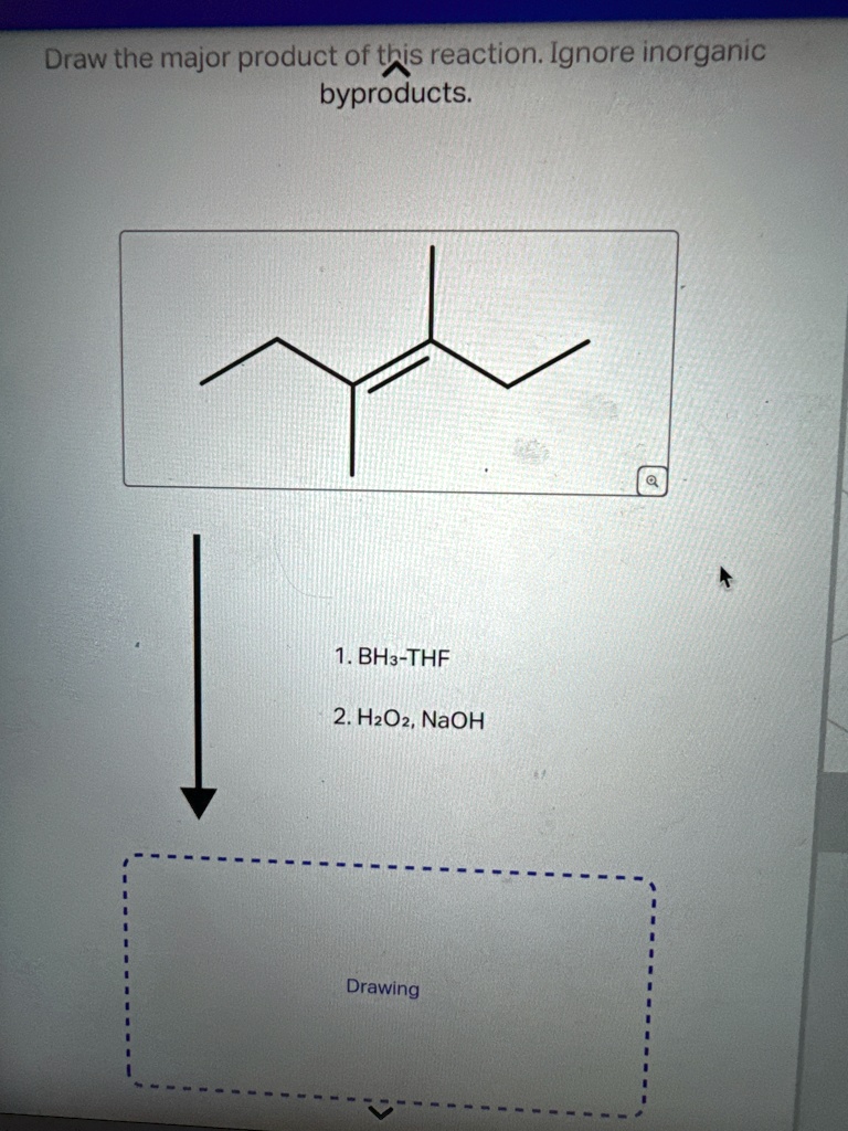 [GET ANSWER] draw the major product of this reaction ignore inorganic ...