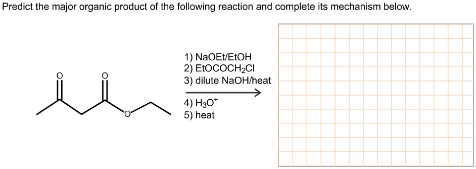 SOLVED: Predict the major organic product of the following reaction and complete its mechanism ...