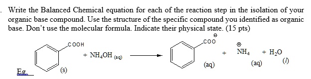 [GET ANSWER] write the balanced chemical equation for each of the ...