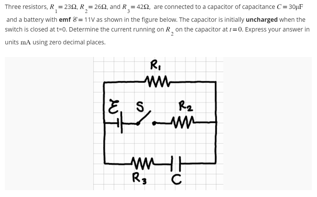 SOLVED: Three resistors, R.=23, R,=26, and R,= 429, are connected to a ...