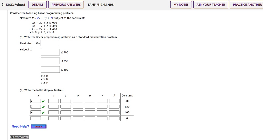 SOLVED: Consider the following linear programming problem. Maximize P ...