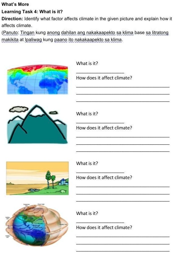 SOLVED: "How does it affect climate? picture above What'More Learning ...