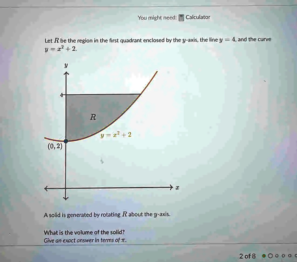 SOLVED: You might need: Calculator Let R be the region in the first ...