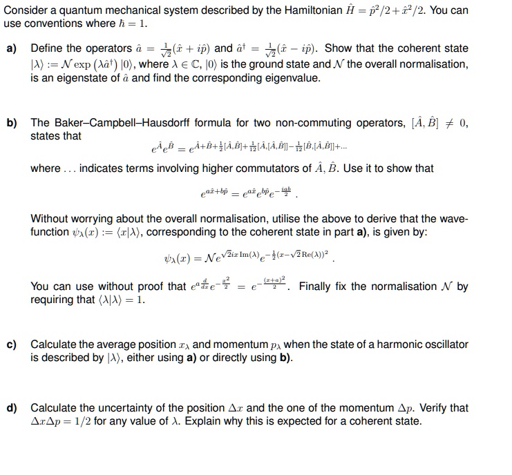 SOLVED: Texts: Consider a quantum mechanical system described by the ...