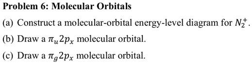 SOLVED: Problem 6: Molecular Orbitals (a) Construct a molecular orbital energy-level diagram for ...