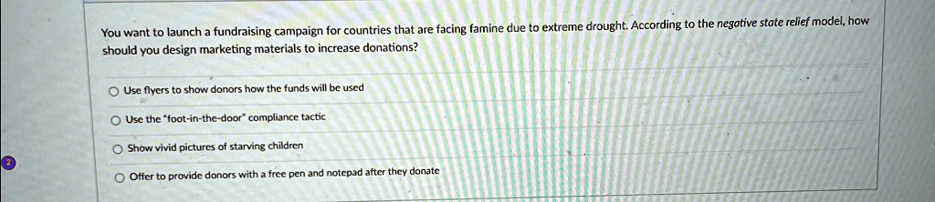 You want to launch a fundraising campaign for countries that are facing ...