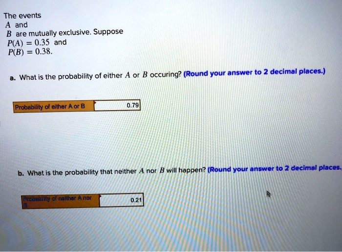 The Events A And B Are Mutually Exclusive Suppose P SolvedLib The Events A And B Are Mutually Exclusive Suppose P SolvedLib