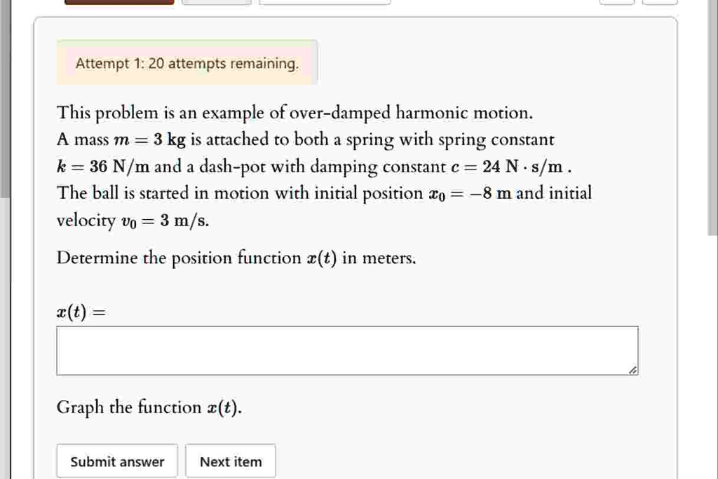 attempt 1 20 attempts remaining this problem is an example of over ...