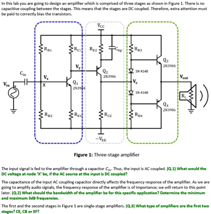 SOLVED: In this lab, you are going to design an amplifier which is ...