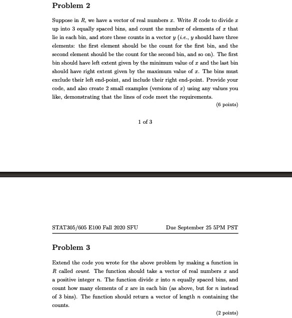SOLVED:Problem 2 Suppose in Dave- vector ceaI nuber- Write code divide ...