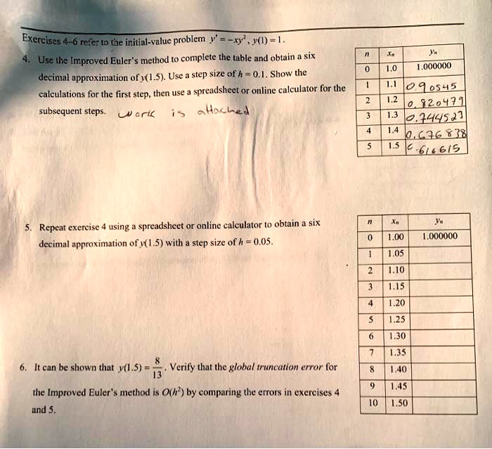 SOLVED:Exercises rte-taE e initial-value problem J()=| Usetlie [mprovcd ...