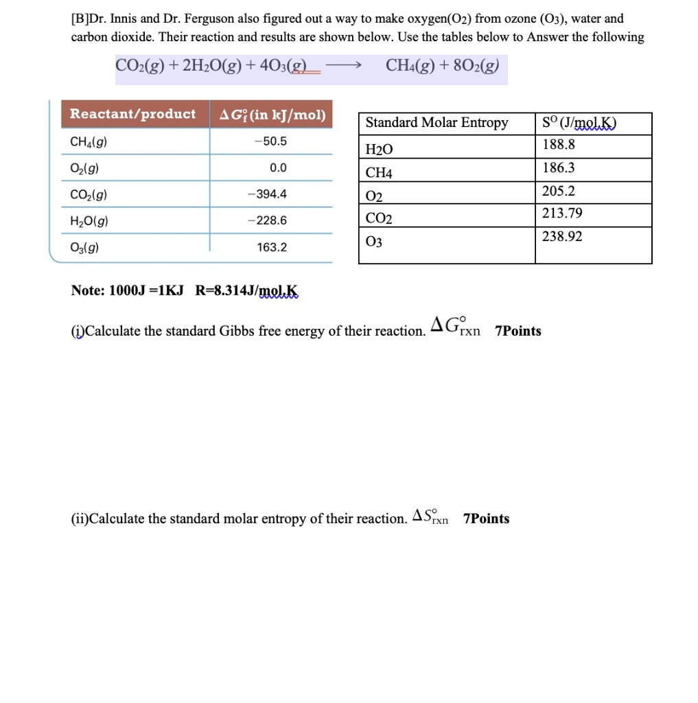 bjdr innis and dr ferguson also figured out a way to make oxygen02 from ...