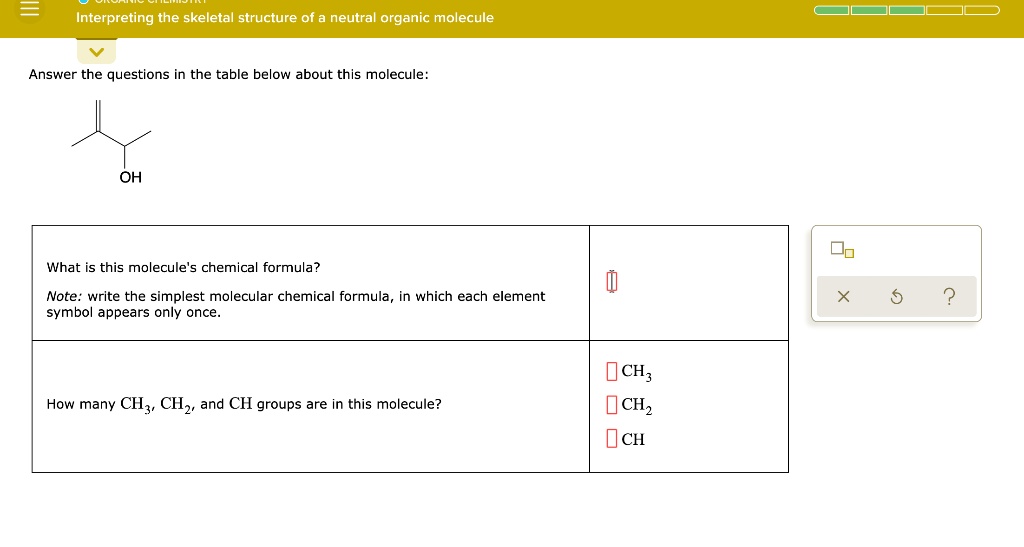 interpreting the skeletal structure of neutral organic molecule answer ...