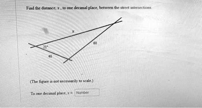 SOLVED: Find the distance, to one decimal place , between the street ...
