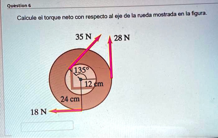 SOLVED: Question 6 Calcule el torque neto con respecto al eje de la ...