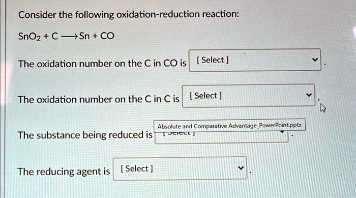 SOLVED: Consider the following oxidation-reduction reaction: O + s^2- -> O + S^2- The oxidation ...